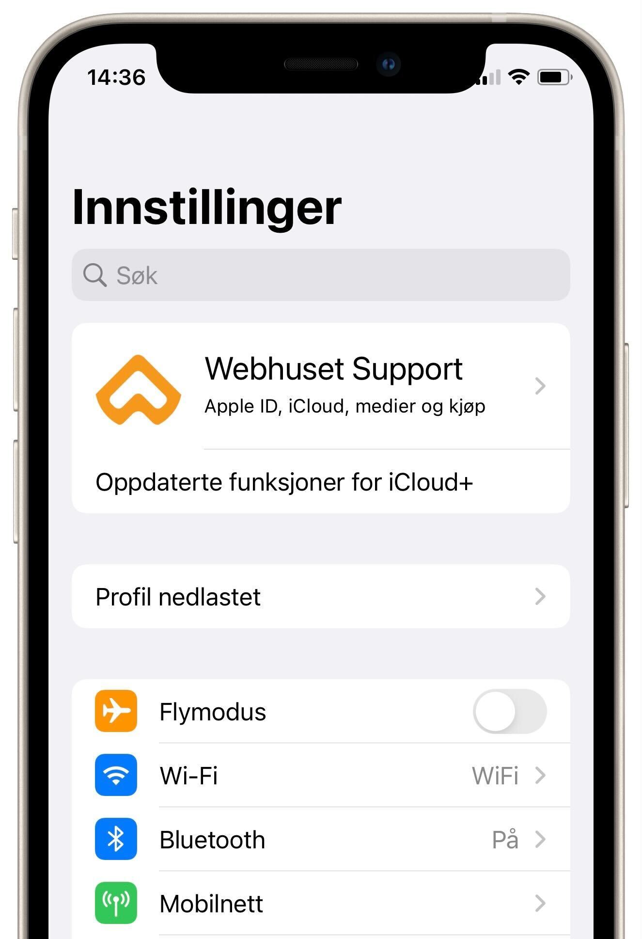 Automatisk oppsett av epost (iOS) - Webhuset